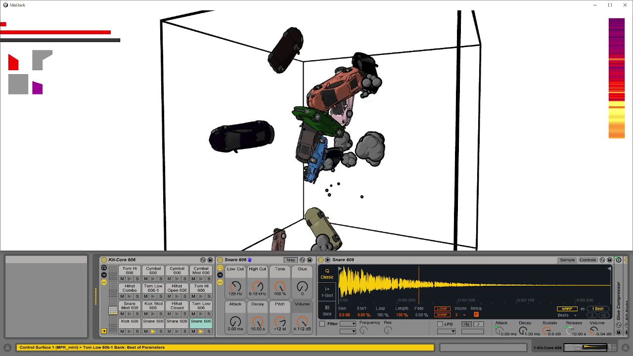 Generative Music from 3D Physics Simulation – Jason Gluck